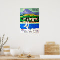 Crimea, visit USSR, sailing, vintage Soviet travel Poster | Zazzle