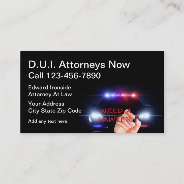 Criminal Defense Attorney Business Cards | Zazzle