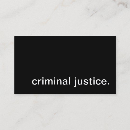 criminal justice. business card | Zazzle.com