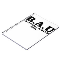 Criminal Minds BAU Behavioral Analysis Unit Shirts Notebook | Zazzle