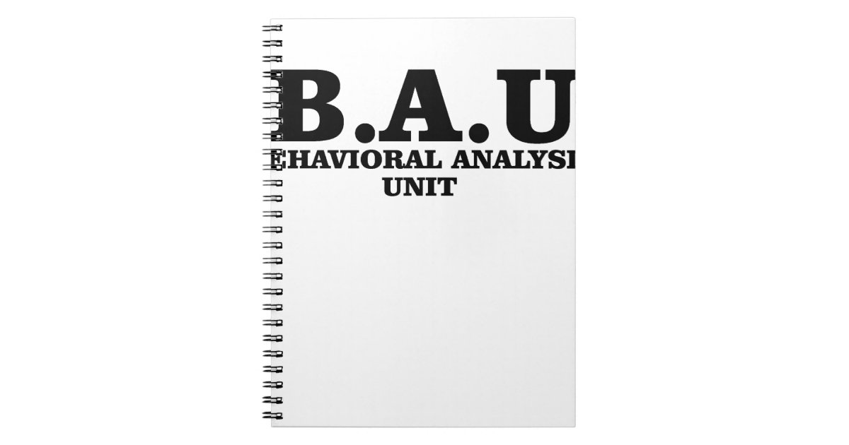 Criminal Minds BAU Behavioral Analysis Unit Shirts Notebook | Zazzle