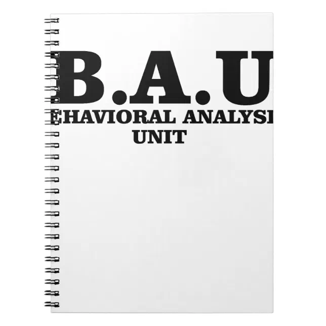 Criminal Minds BAU Behavioral Analysis Unit Shirts Notebook | Zazzle