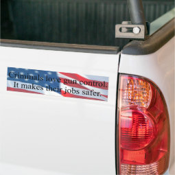 CRIMINALS LOVE GUN CONTROL BUMPER STICKER | Zazzle