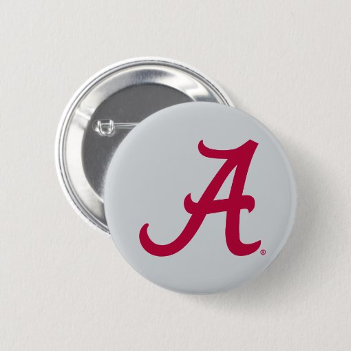 Crimson Alabama A Button | Zazzle