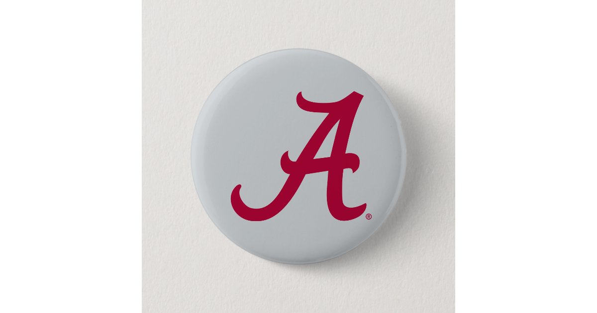Crimson Alabama A Button | Zazzle