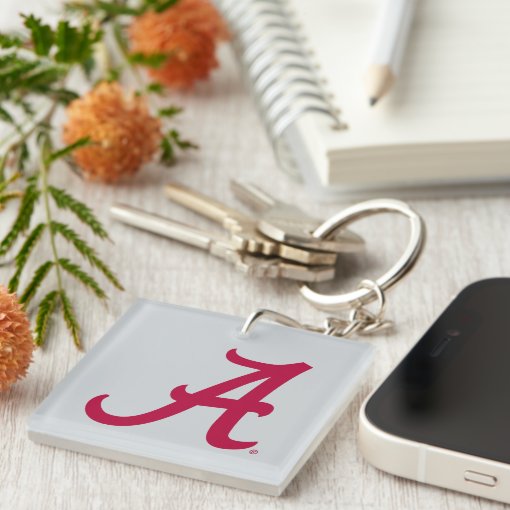 Crimson Alabama A Keychain | Zazzle