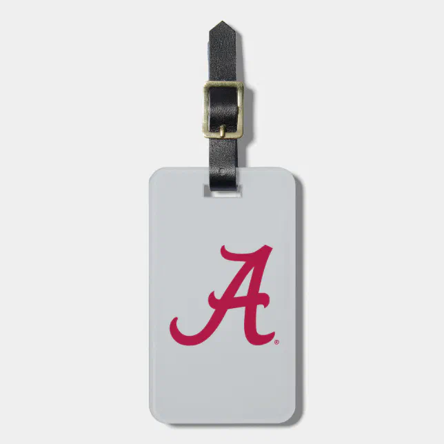 Crimson Alabama A Luggage Tag | Zazzle