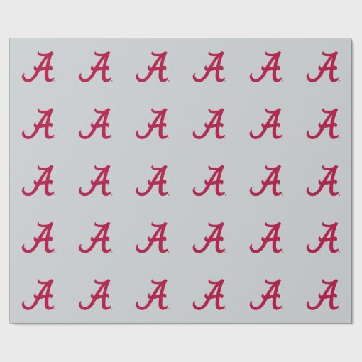 Crimson Alabama A Wrapping Paper | Zazzle