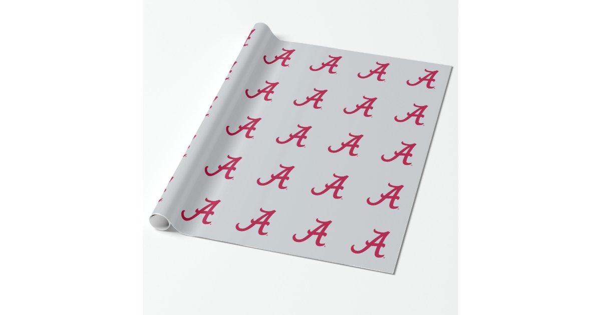 Crimson Alabama A Wrapping Paper | Zazzle.com