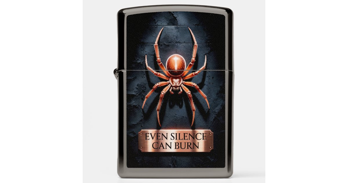 Crimson Black Widow Spider Gothic Zippo Lighter | Zazzle