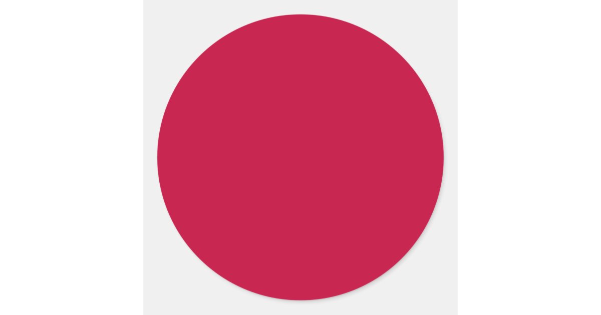 Crimson Glory Solid Color Classic Round Sticker | Zazzle