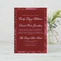Crimson Red Classic Calligraphy Abstract Photo Invitation | Zazzle
