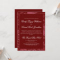 Crimson Red Classic Calligraphy Script Elegant Invitation | Zazzle