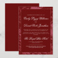 Crimson Red Classic Calligraphy Script Elegant Invitation | Zazzle