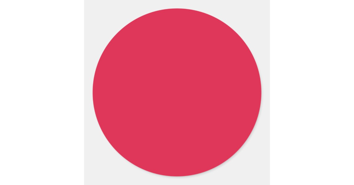 Crimson Red Custom Circle Sticker | Zazzle