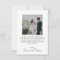 Crimson Red Floral Dahlia Wedding Simple Photo Thank You Card | Zazzle