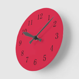 Crimson Red Kitchen Wall Clock | Zazzle