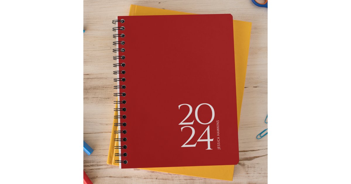 Crimson Red Personal Weekly Planner | Zazzle