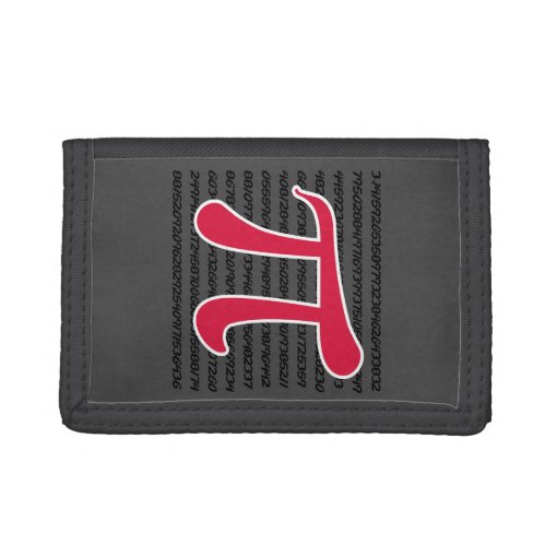 Crimson Red Pi Symbol Tri-fold Wallet | Zazzle