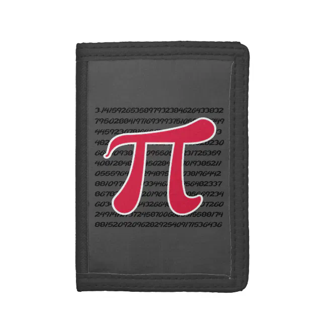 Crimson Red Pi Symbol Tri-fold Wallet | Zazzle