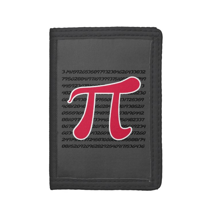Crimson Red Pi Symbol Tri-fold Wallet | Zazzle