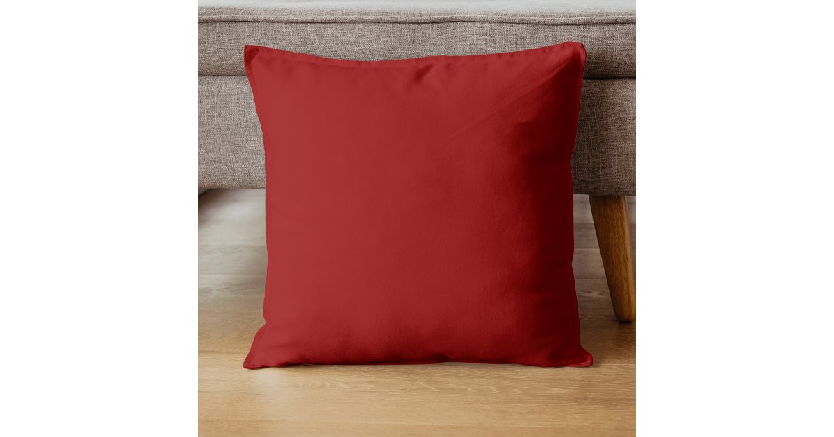 Crimson Red Solid Color | Classic | Elegant Throw Pillow | Zazzle