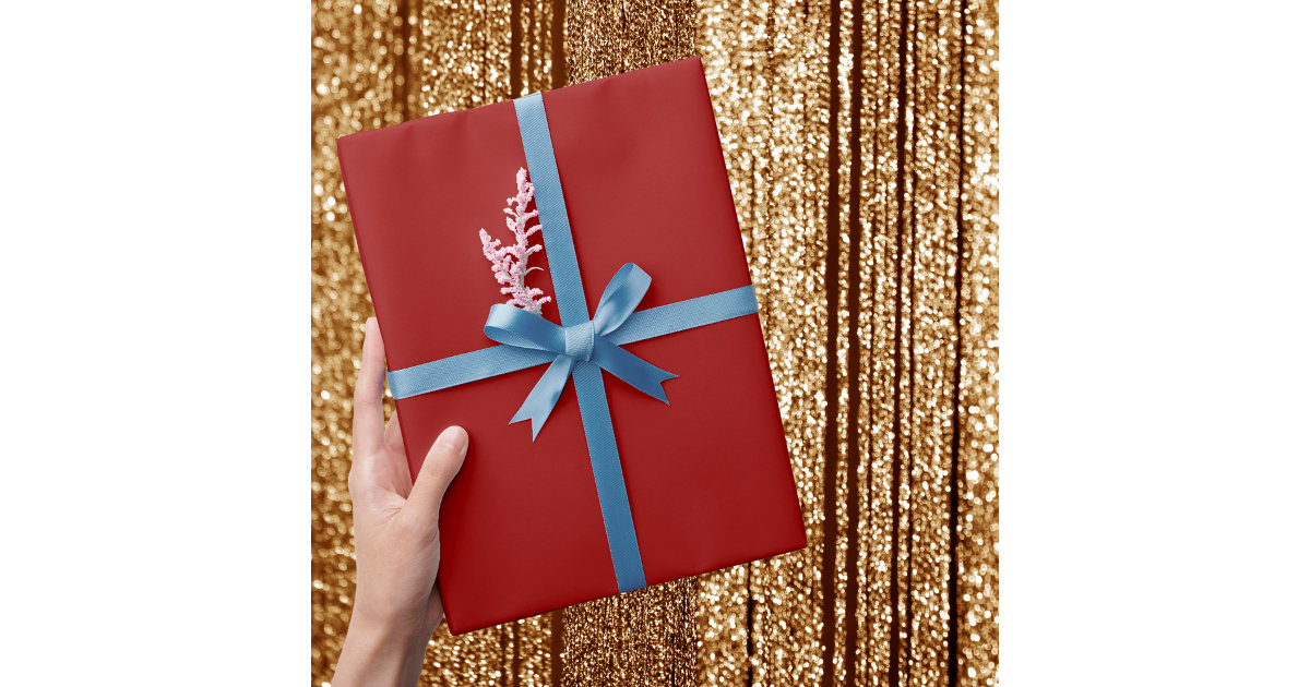 Crimson Red Solid Color Wrapping Paper | Zazzle