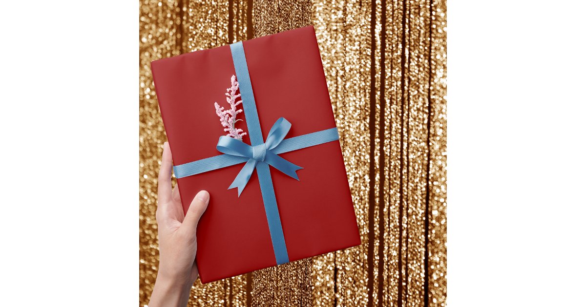 Crimson Red Solid Color Wrapping Paper | Zazzle