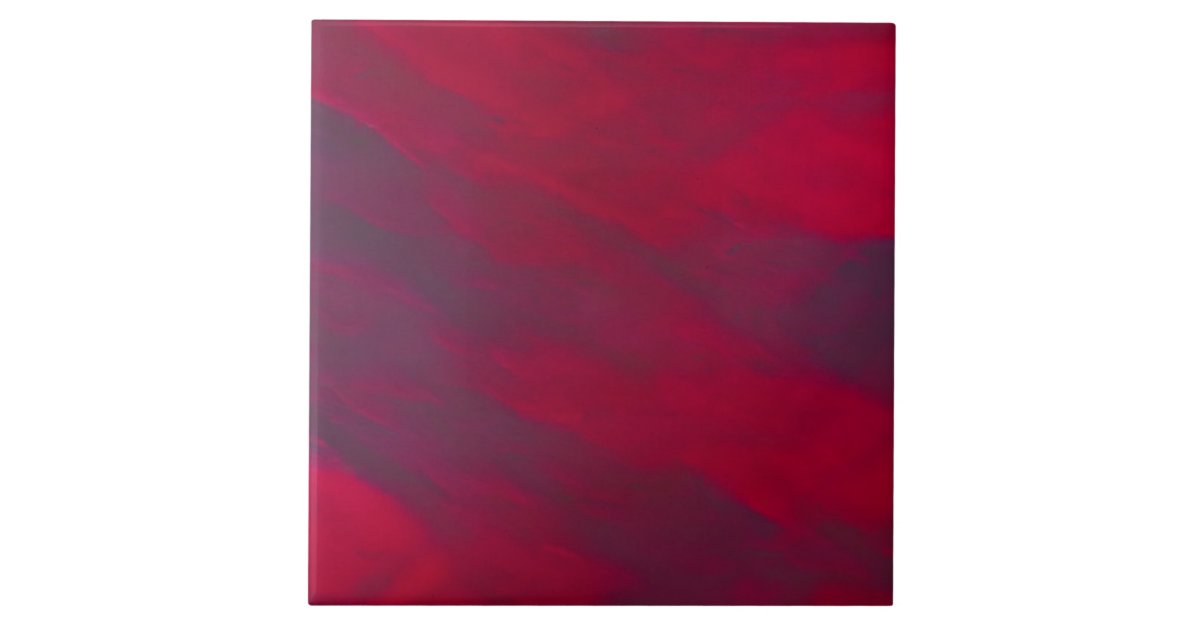 Crimson rich deep red color ceramic tile | Zazzle