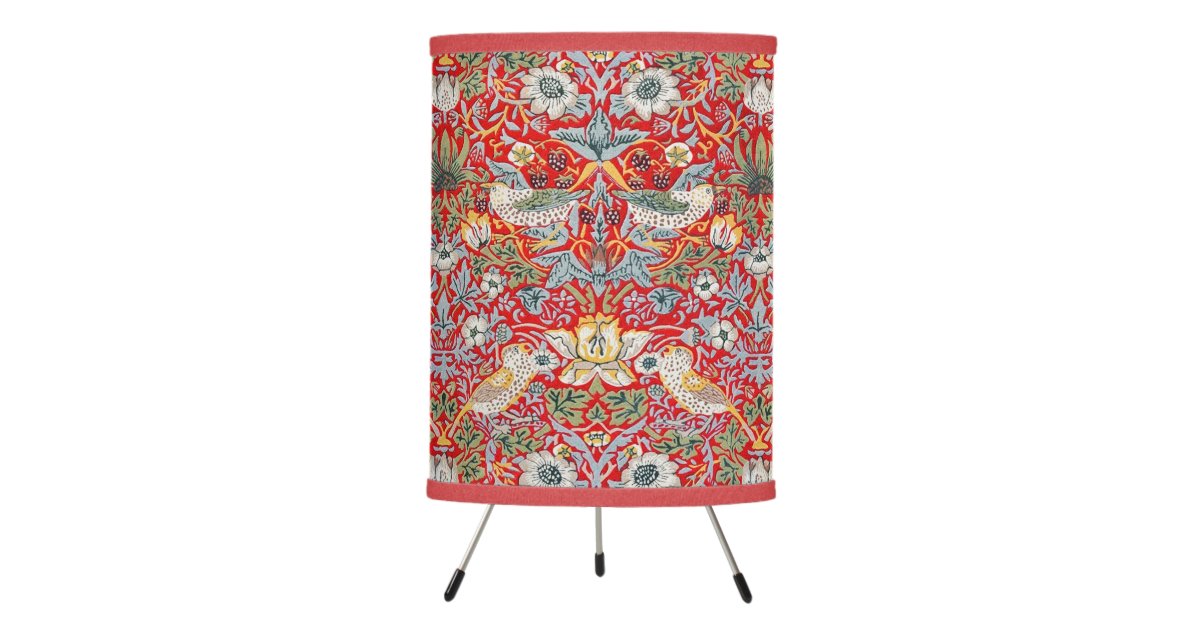 Crimson Strawberry Thief Lamp Shade | Zazzle