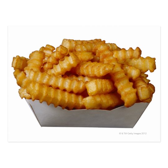 Crinkle-cut french fries postcard | Zazzle.com