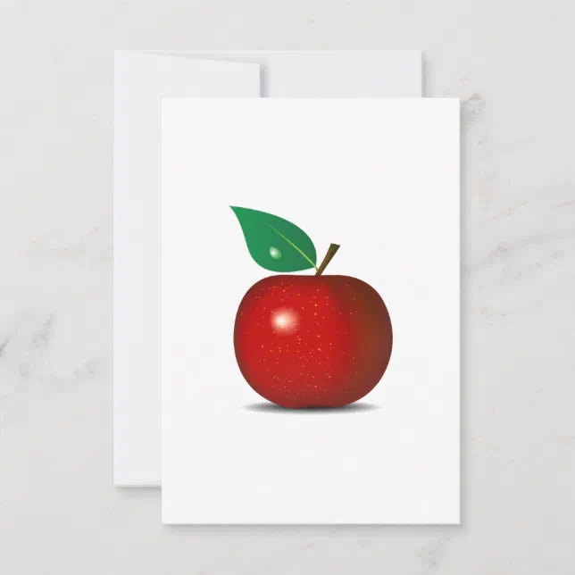 Crisp Red Apple Invitations | Zazzle
