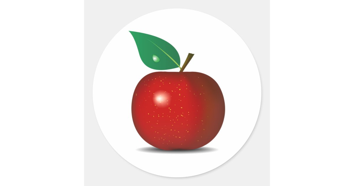 Crisp Red Apple Stickers | Zazzle