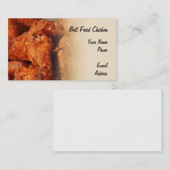 Crispy Fried Chicken Business Card | Zazzle