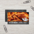 Crispy Fried Chicken Fire Business Card | Zazzle