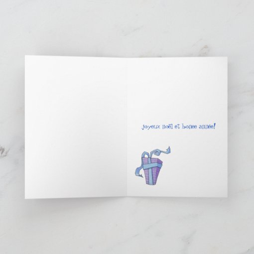 Critter Cedric French Christmas Card | Zazzle