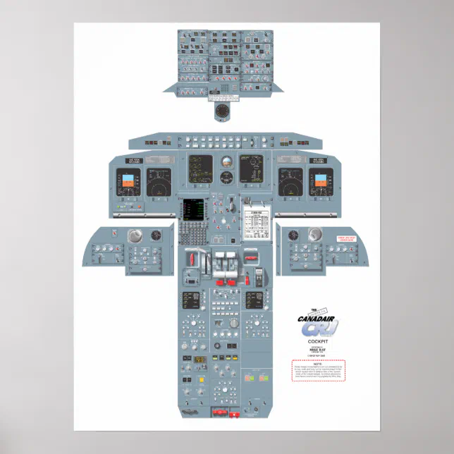 CRJ Cockpit Poster | Zazzle