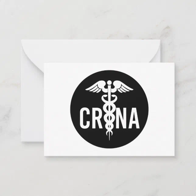 CRNA Certified Registered Nurse Anesthetist Note Card | Zazzle