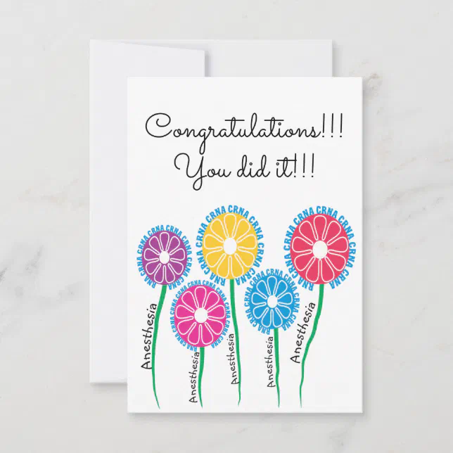 CRNA Nurse Anesthetist Congratulations Thank You Card | Zazzle