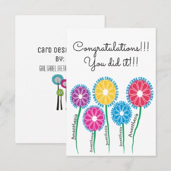 CRNA Nurse Anesthetist Congratulations Thank You Card | Zazzle
