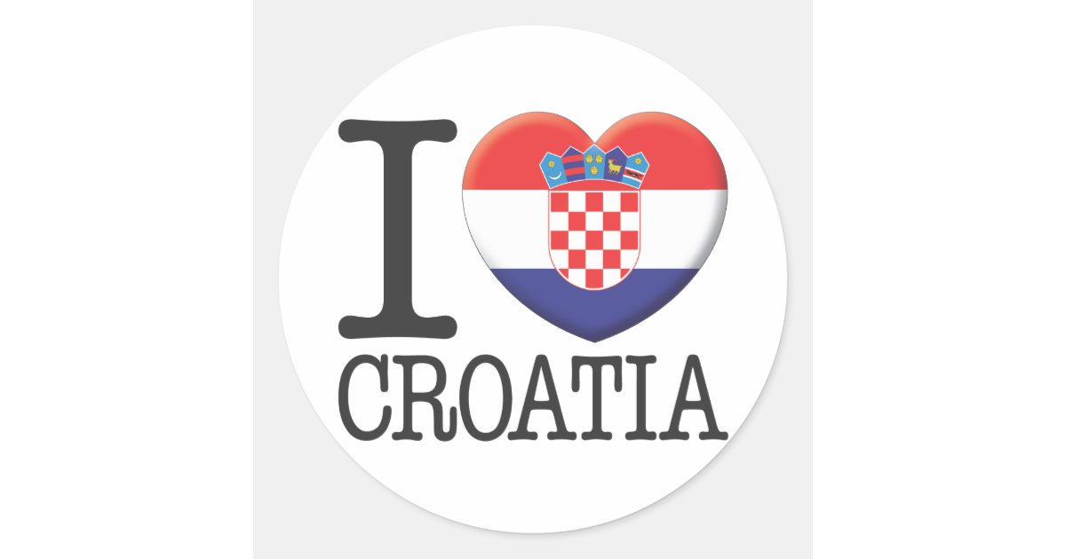 Croatia Classic Round Sticker | Zazzle