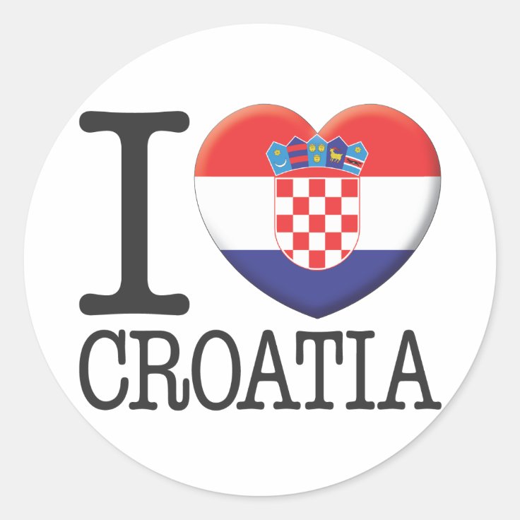 Croatia Classic Round Sticker | Zazzle