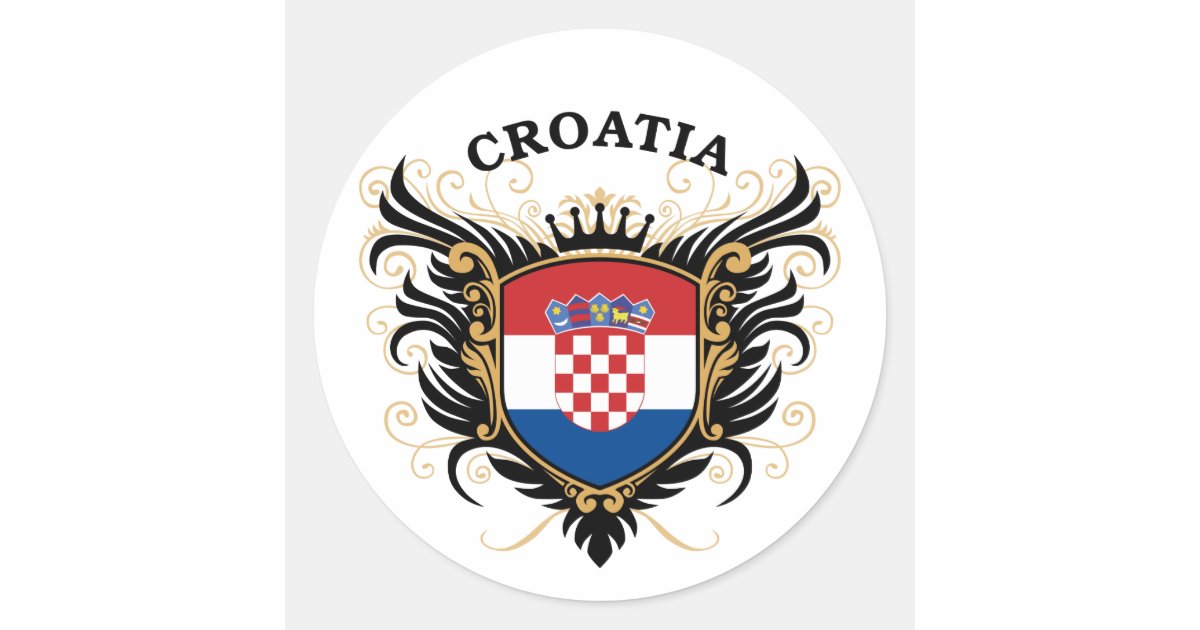 Croatia Classic Round Sticker | Zazzle
