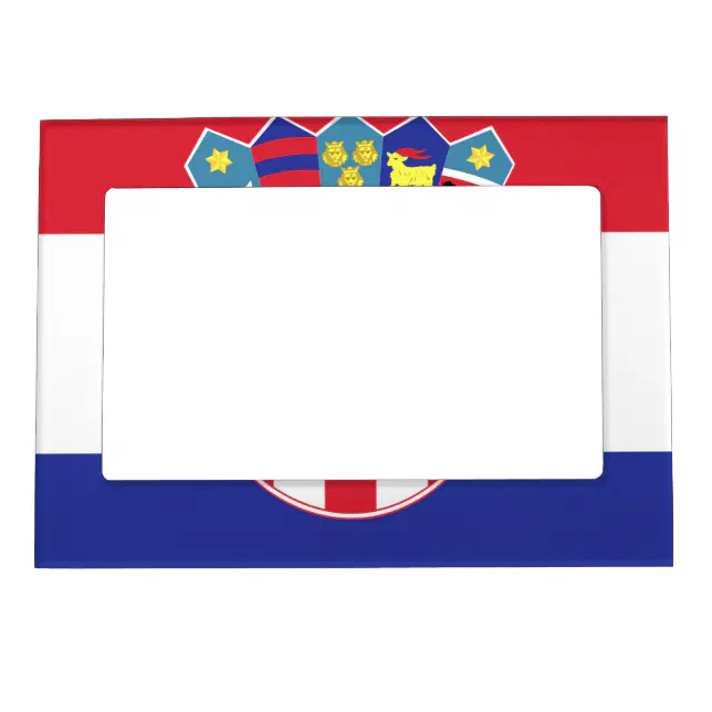 Croatia Flag Emblem Magnetic Frame | Zazzle