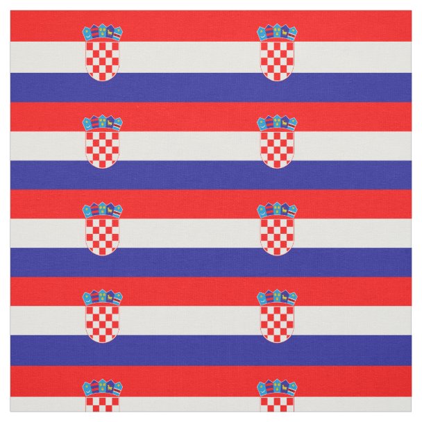 Croatian Flag Fabric | Zazzle