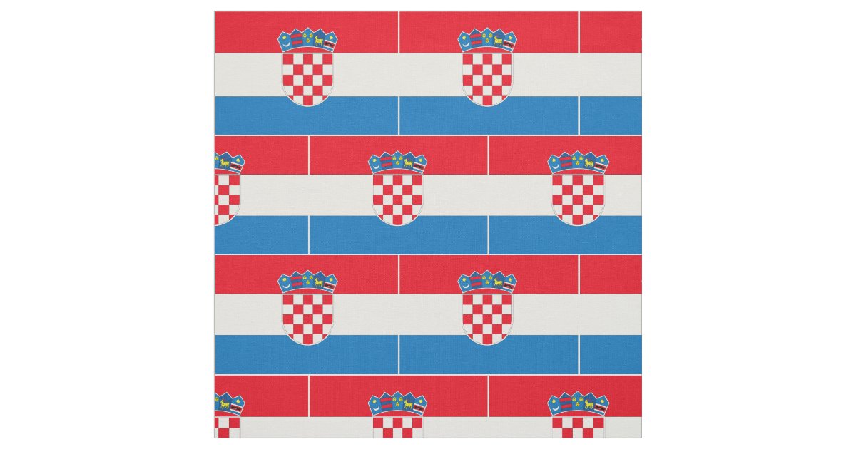 Croatia Flag Fabric | Zazzle