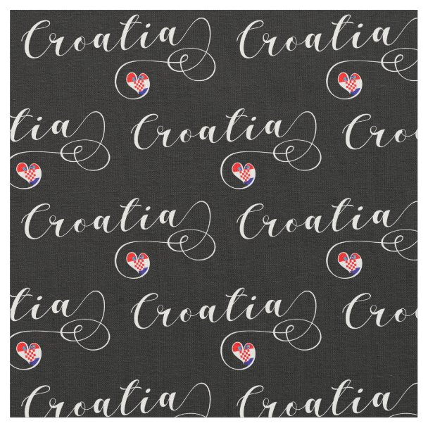 Croatian Flag Fabric | Zazzle