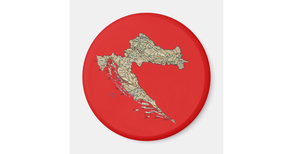 Croatia Map Magnet | Zazzle