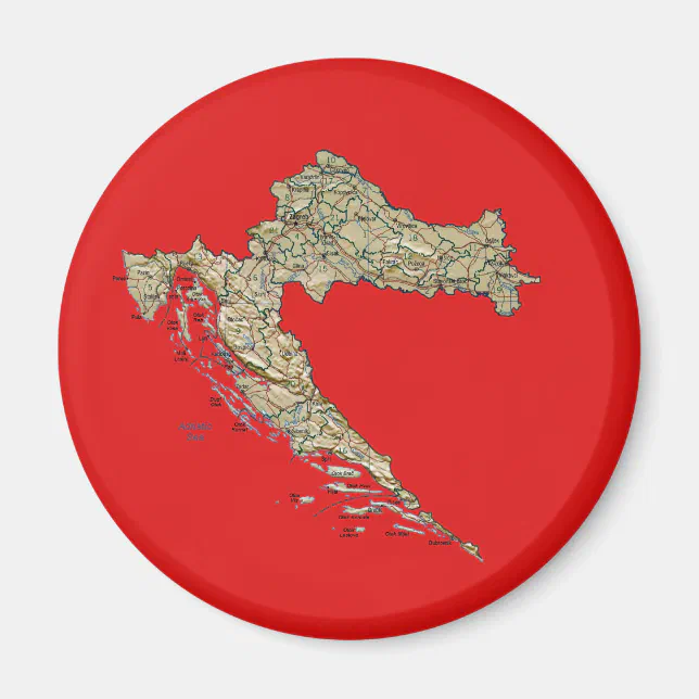 Croatia Map Magnet | Zazzle