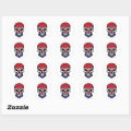Croatia Smiling Skull Flag Classic Round Sticker | Zazzle